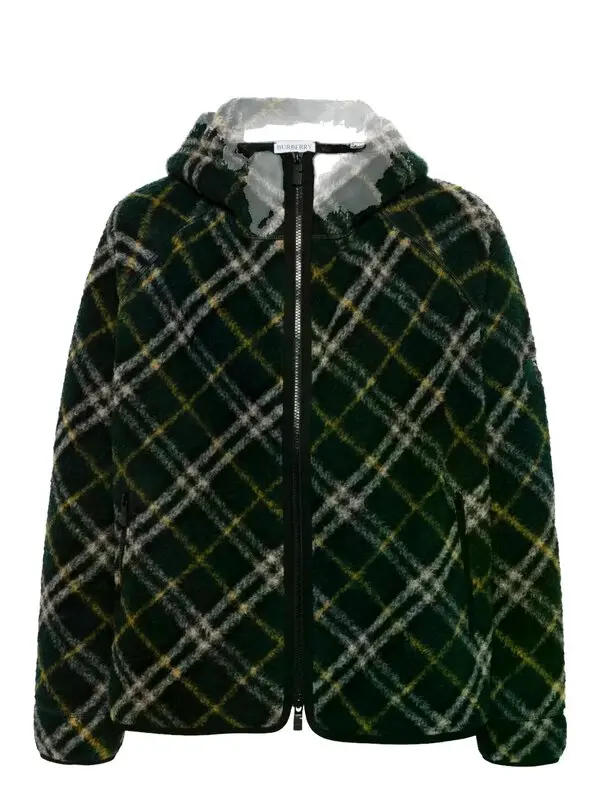 Burberry Checked Jacket - Green