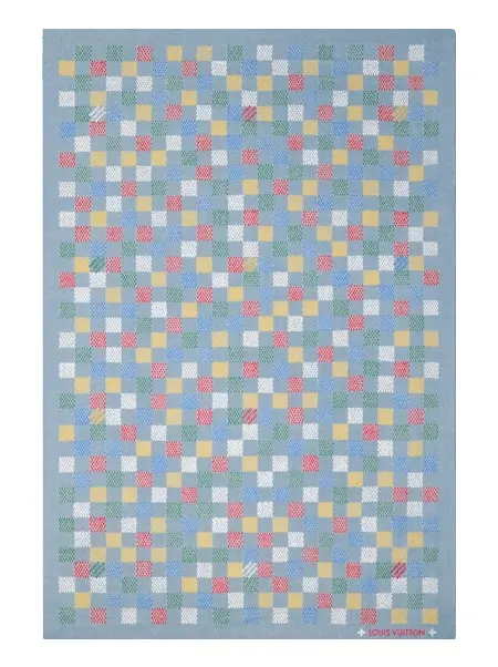 LOUIS VUITTON Vers Damier Denim Stole - Denim Blue