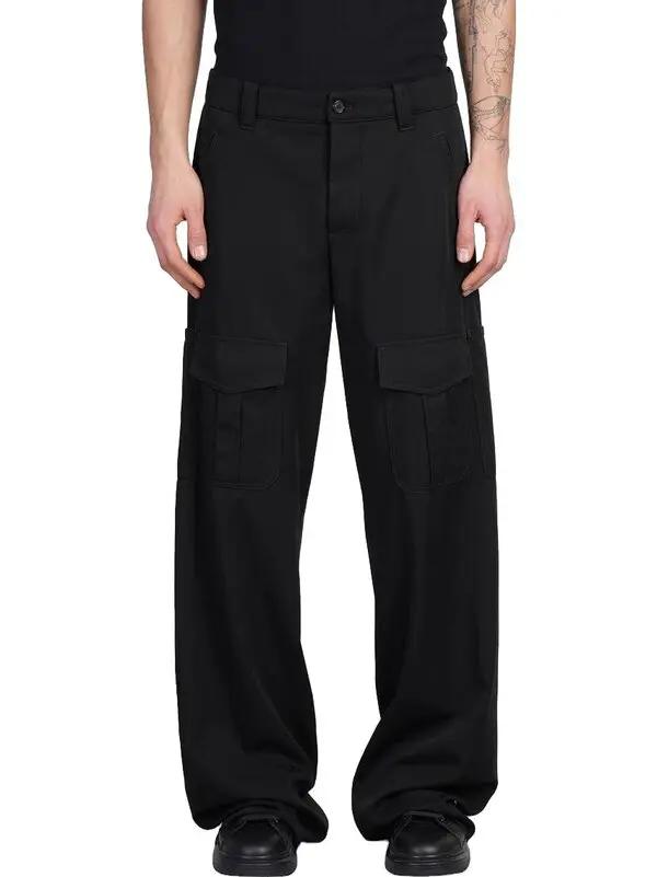 Alexander McQueen Wide-leg Wool Pants - Black