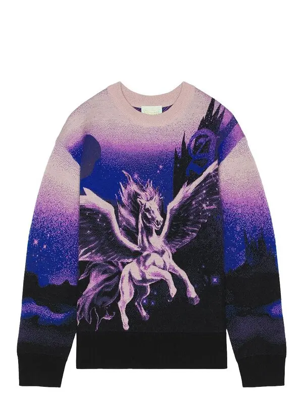 Aries Pegasus Knit Sweater - Purple