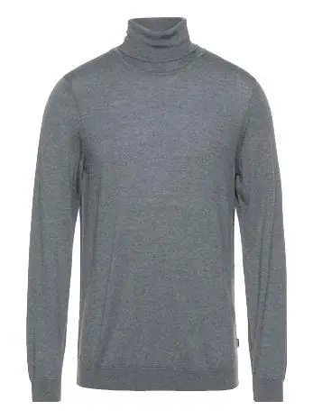 Hugo Boss Turtleneck In Virgin Wool - Grey