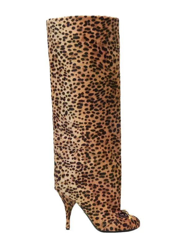 Versace 105mm Opera Bow Knee-high Boots - Neutrals