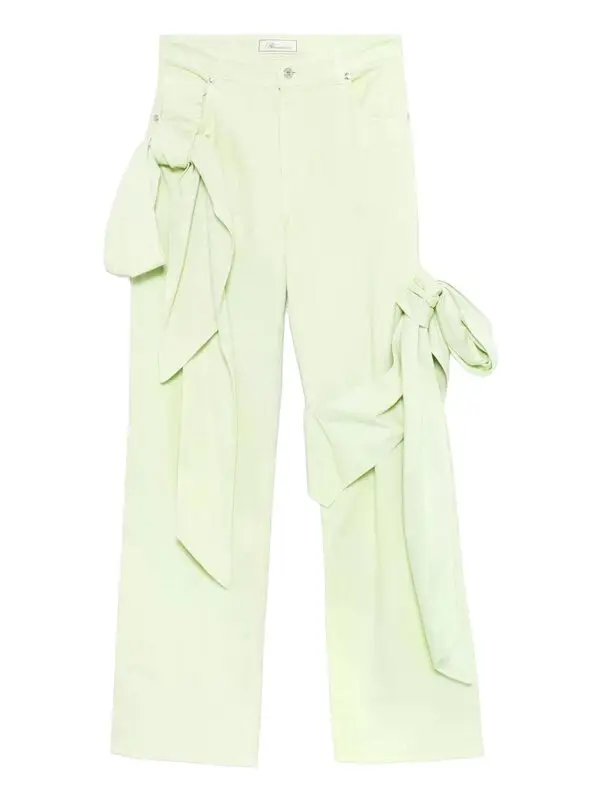Blumarine Bow-detail Jeans - Green