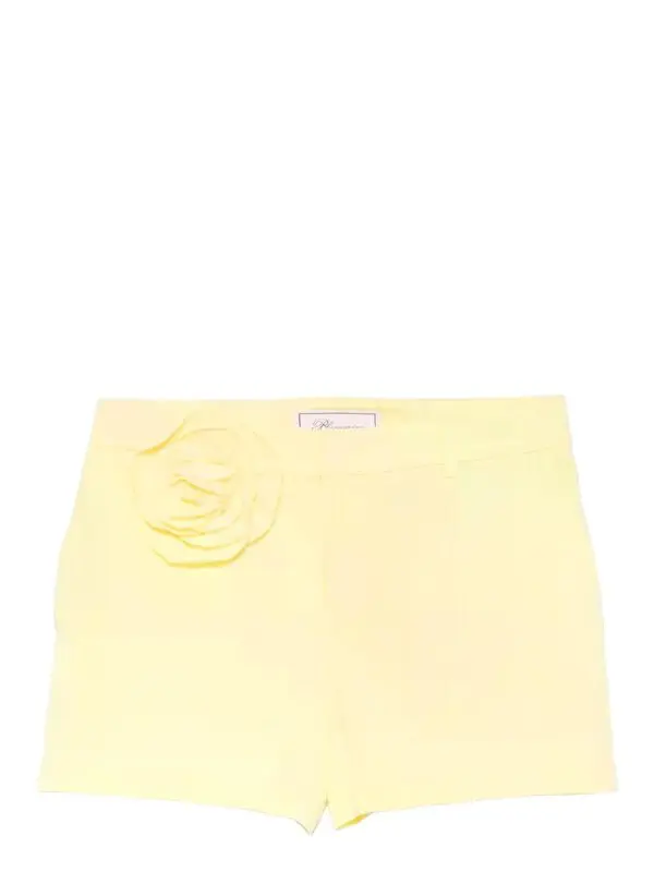 Blumarine Floral-appliqué Shorts - Yellow
