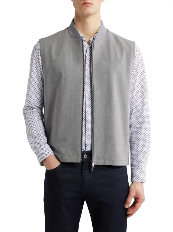Hugo Boss Hanry Zip Vest - Medium Grey