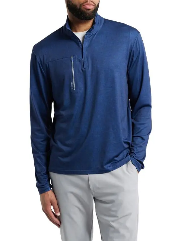 Johnnie-o Spur Quarter Zip Pullover - Navy