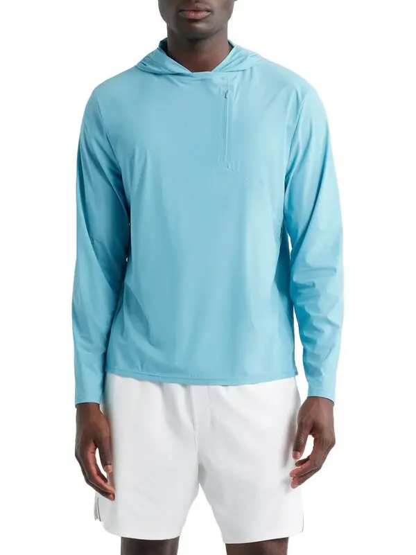 Johnnie-o Maxwell Hooded Long Sleeve T-shirt - Haze