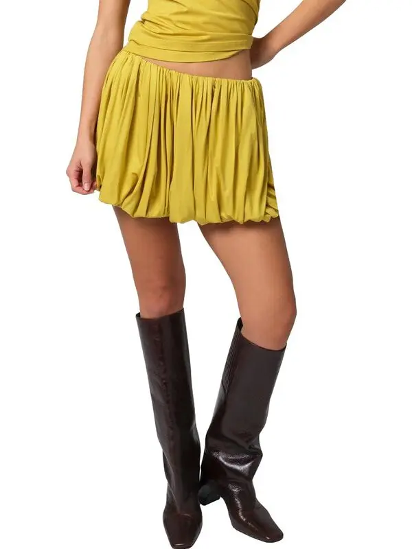 Apparis Levi Bubble Miniskirt - Sulphur