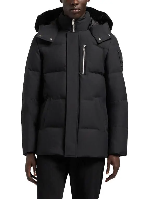 Moose Knuckles Cloud 3q Puffer Jacket - Black W/ Black Sh