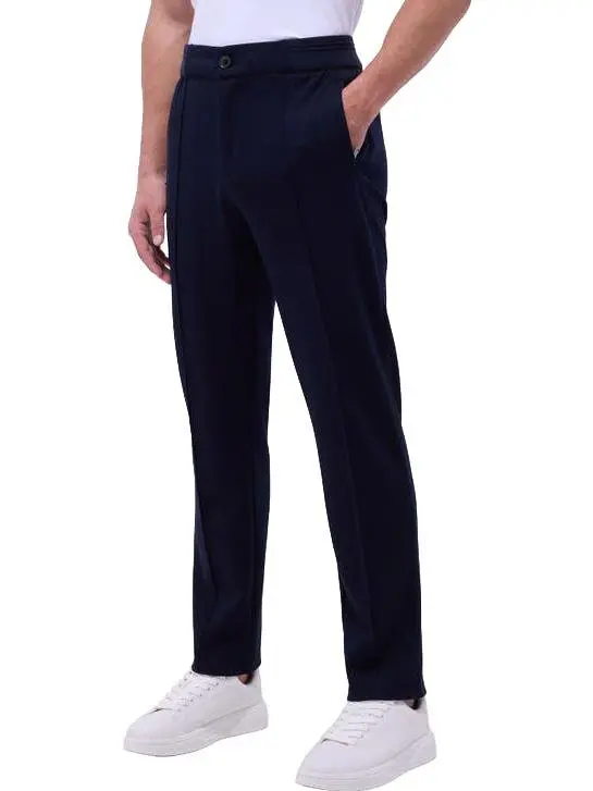 Bugatchi Soft Touch Pintuck Pants - Navy