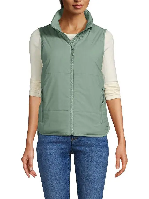 LANDS' END Wanderfree Insulated Vest - Lily Pad Green