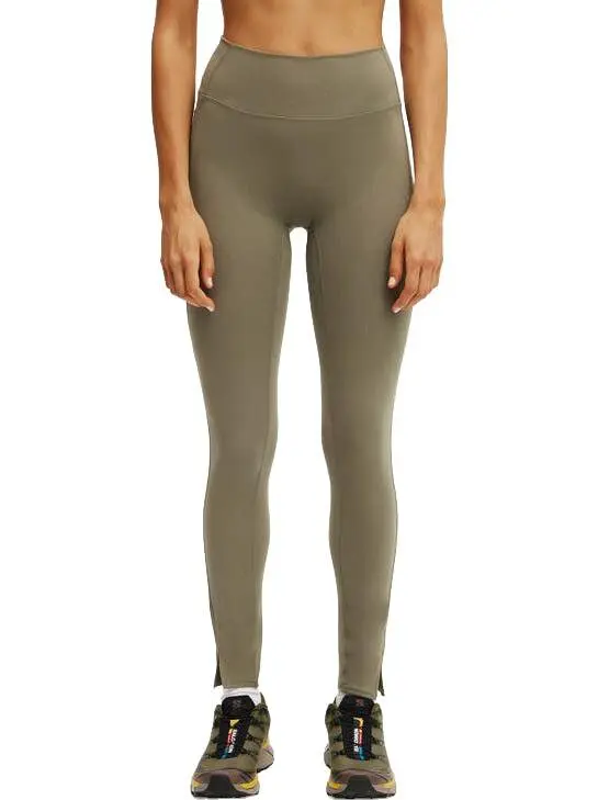 Cotton:on Active Ultra Soft Side Pocket Full Length Tight - Jungle Green
