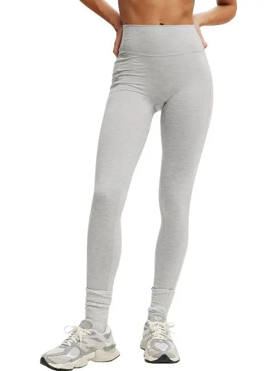 Cotton:on Active Ultra Soft Side Pocket Full Length Tight - Light Grey Marle