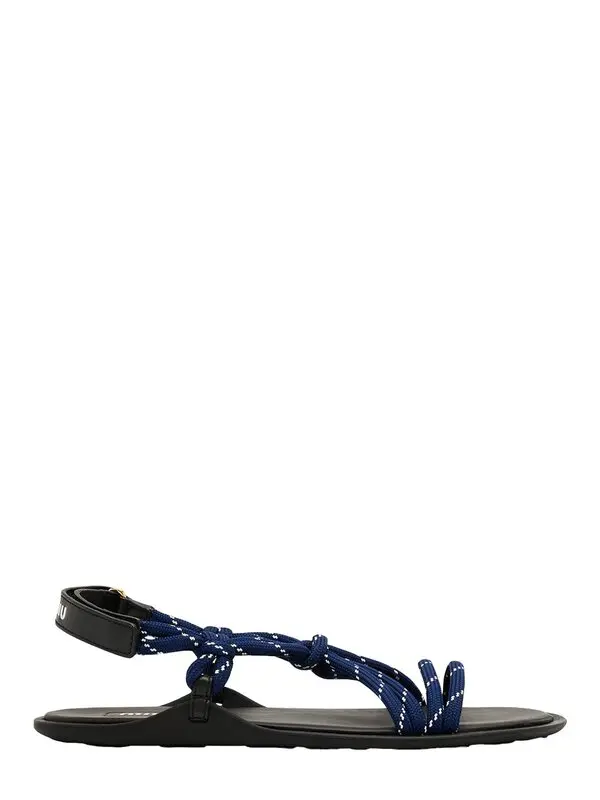 Miu Miu Nastro Cross Rope Grip-strap Sandals - Baltico