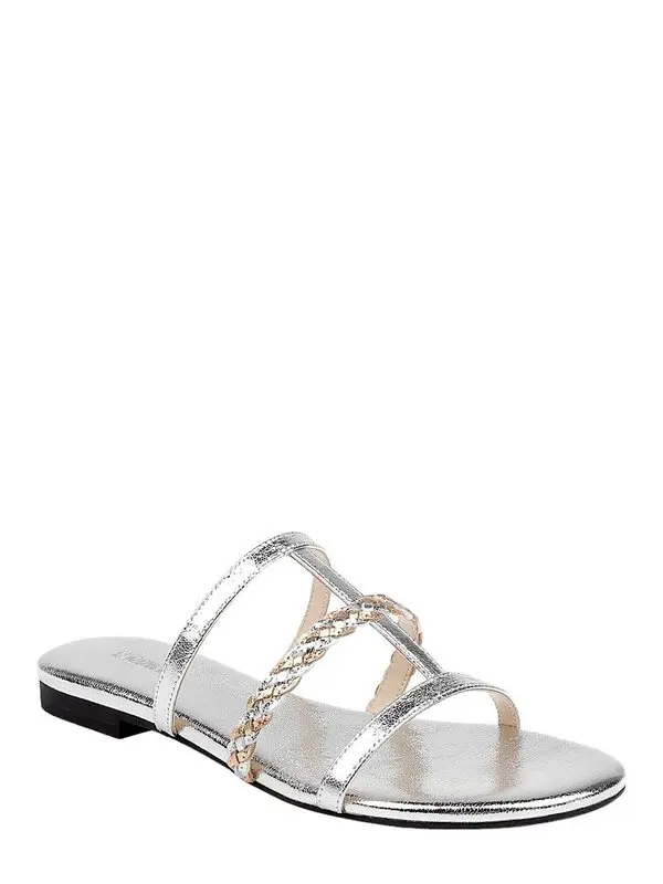 L'Agence Hennie Sandals - Silver/multi