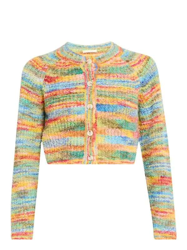 MOTHER The Raglan Crop Alpaca Cardigan - Fancy Fade