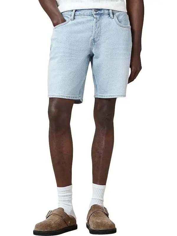 All Saints Switch Slim Fit Denim Shorts - Light Indigo