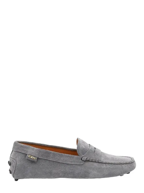 TOD'S Gommino Suede Loafers - Grey