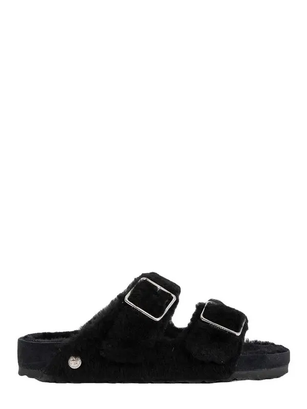 BIRKENSTOCK Arizona Shearling Big Buckle - Black