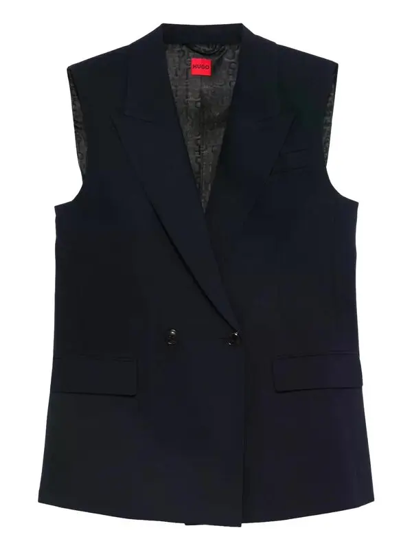 Hugo Boss Double-breasted Waistcoat - Blue