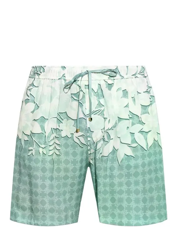 Amiri Floral-print Shorts - Blue