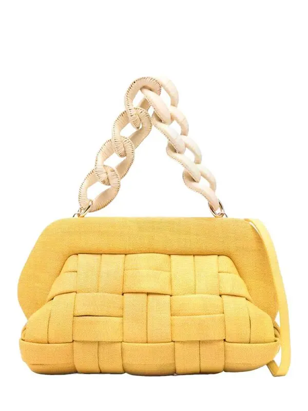 THEMOIRE Bios Weaved Clutch - Yellow