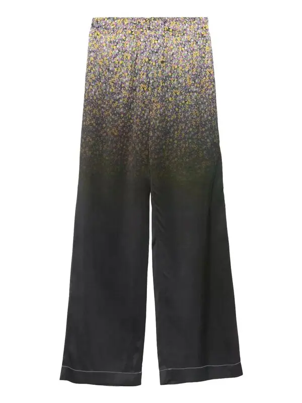 N°21 Floral-print Gradient Trousers - Purple