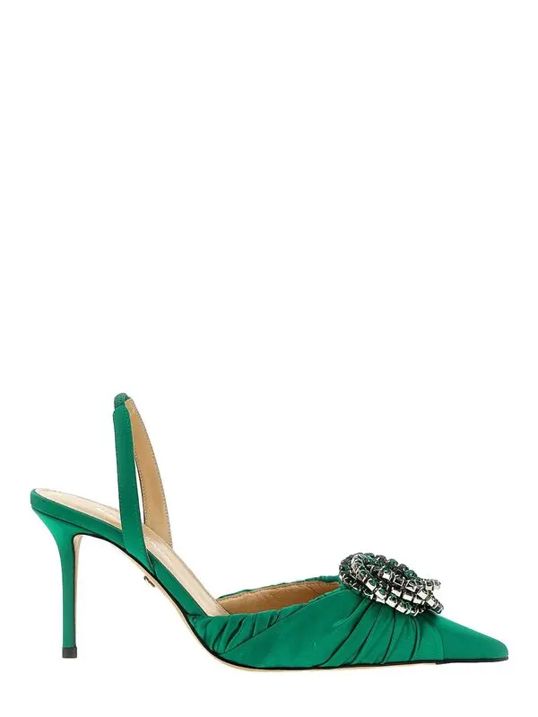 Mach & Mach Galaxy Slingbacks - Green