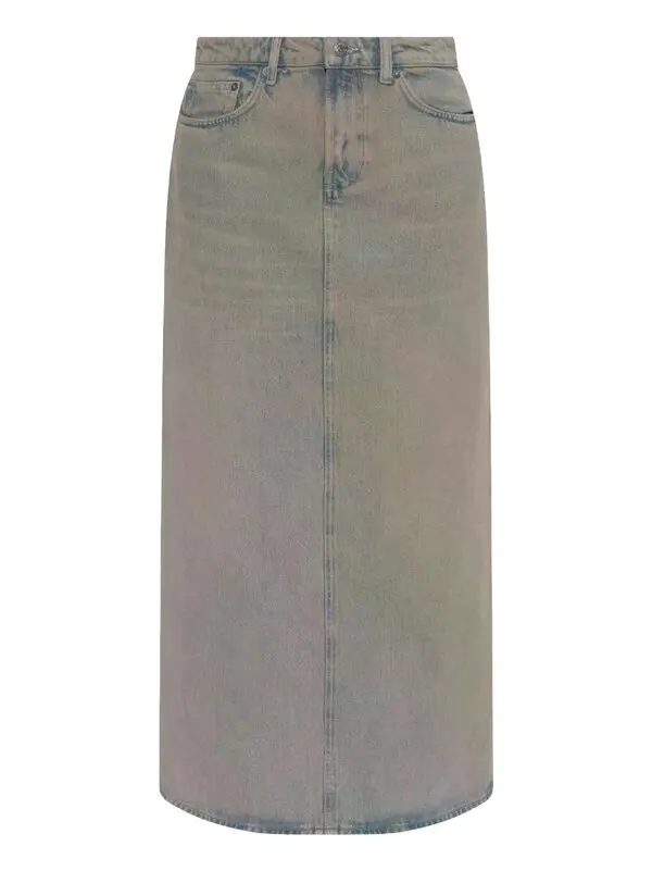 SAMSOE SAMSOE Denim Midi Skirt - Blue