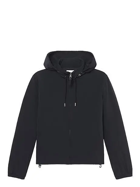 Sandro Hooded Zip-up Jacket - Noir / Gris
