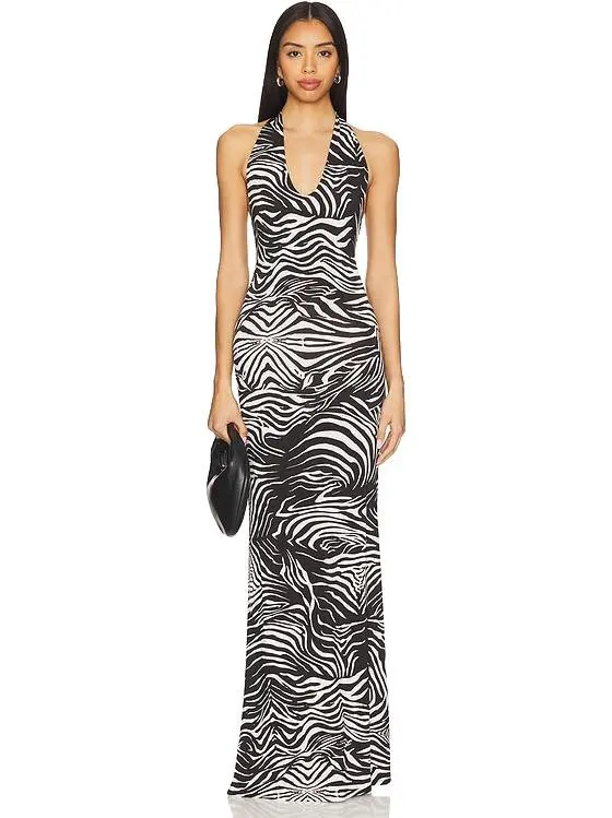 AFRM Rue Dress - Zebra Swirl