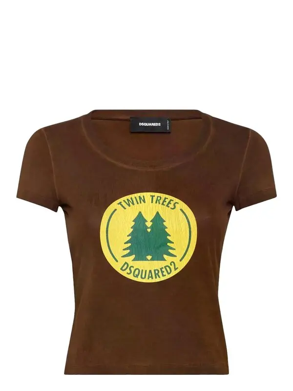 Dsquared2 Logo-print T-shirt - Brown