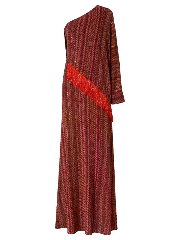 Missoni Zigzag One-shoulder Dress - Red