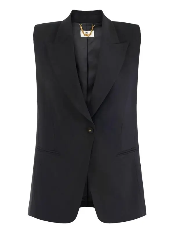 Elisabetta Franchi Sleeveless Blazer - Black