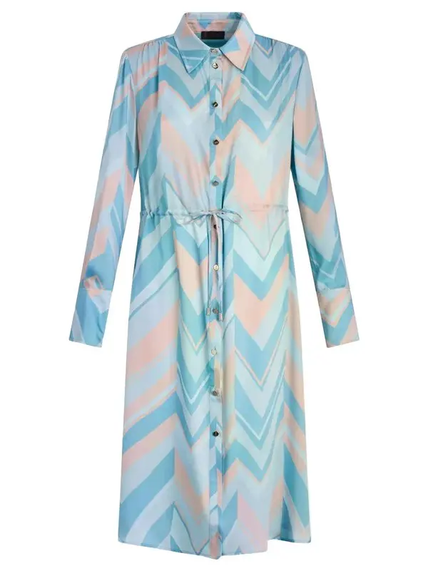 Liu Jo Printed Shirt Dress - Blue