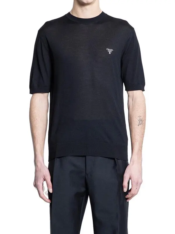 Prada Short Sleeve Knitwear - Black