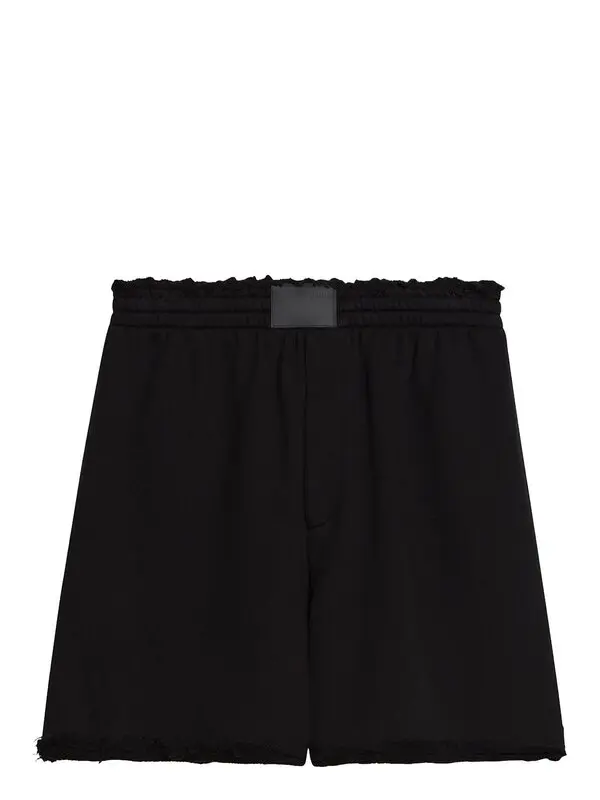 Helmut Lang Minimal Cotton Terry Shorts - Black