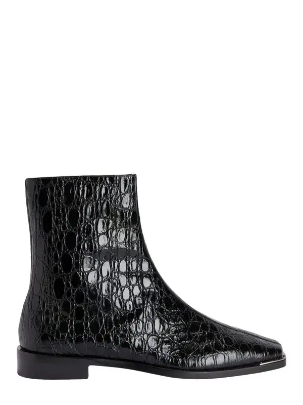 GIUSEPPE ZANOTTI Westport Embossed Boots - Black