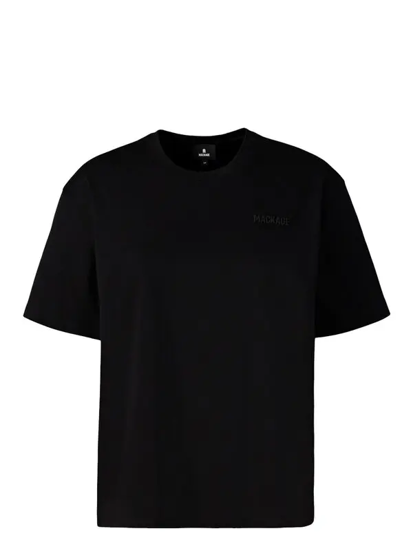 Mackage Tee-w T-shirt With Silicone Logo - Black