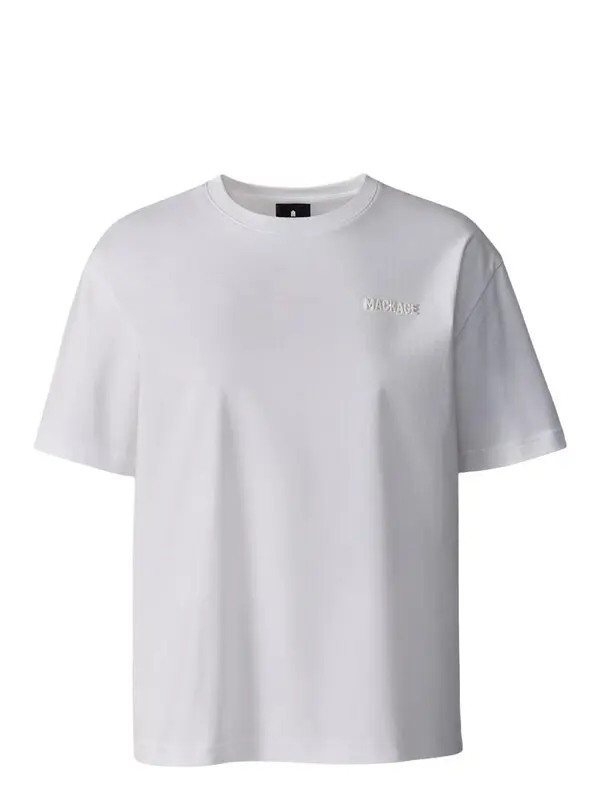 Mackage Tee-w T-shirt With Silicone Logo - White