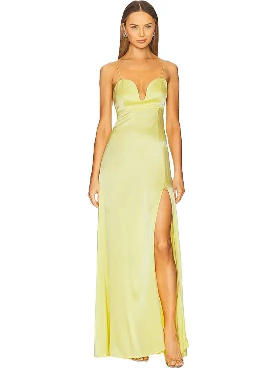 AZLEE Delara Gown - Lemon