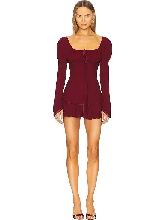 MIRROR PALAIS Fair Verona Micro Dress - Sangre