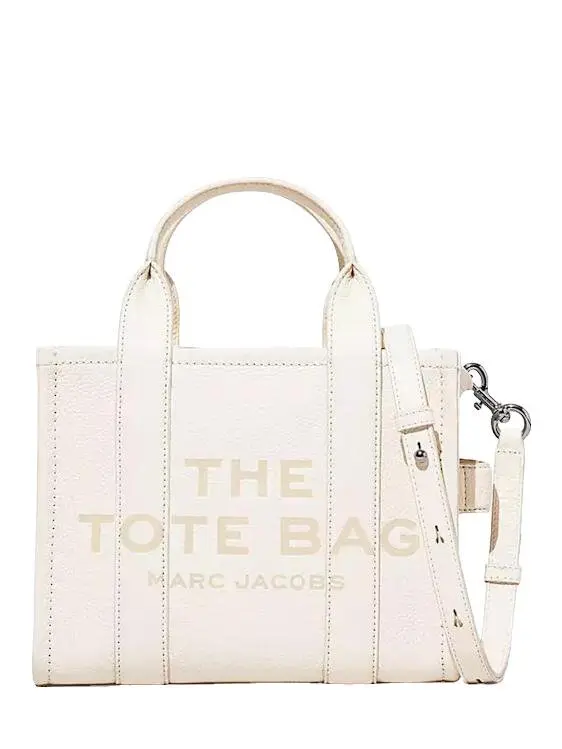 Marc Jacobs The Leather Small Tote Bag - Cotton/silver