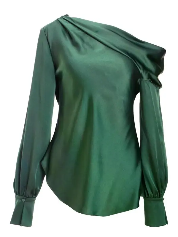 Simkhai Alice One-shoulder Blouse - Green