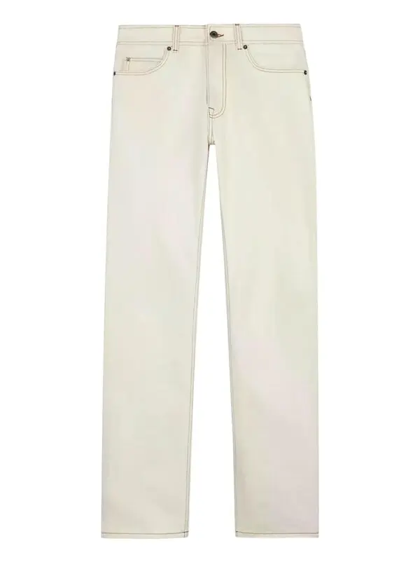 TOD'S Cotton Straight Leg Jeans - Neutrals