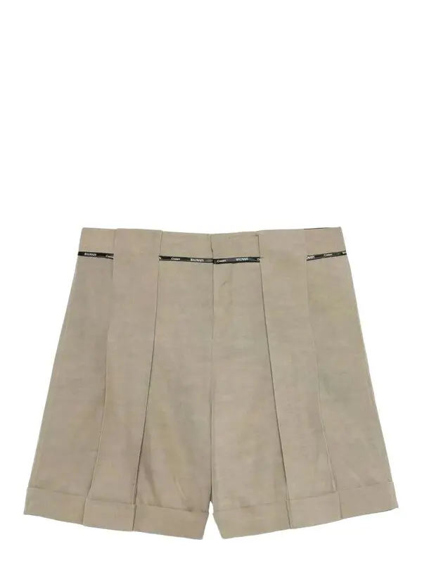 Balmain Pleated Shorts - Brown