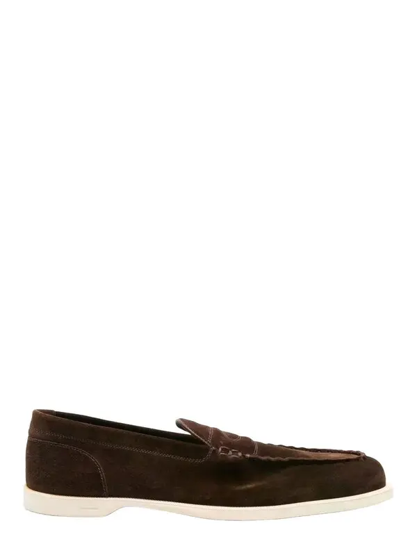 John Lobb Pace Suede Loafers - Brown