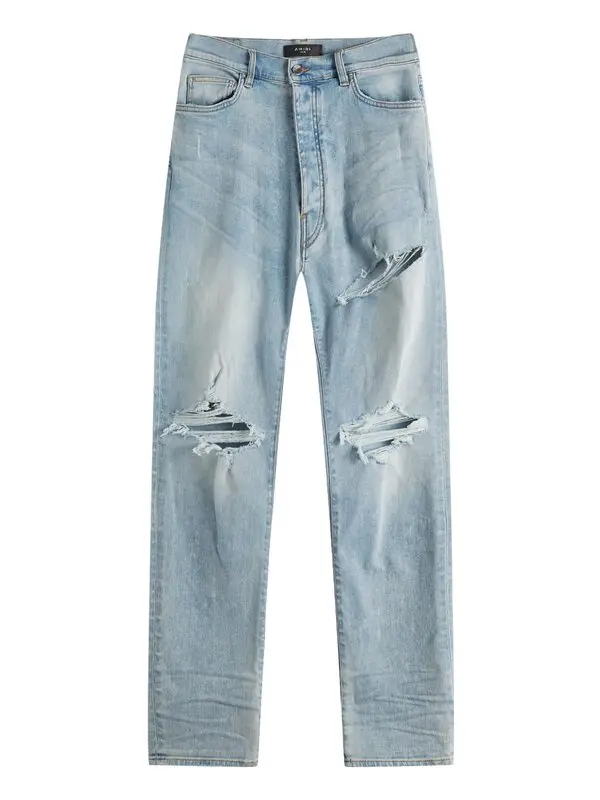 Amiri Mx1 Distressed Jeans - Surf Indigo