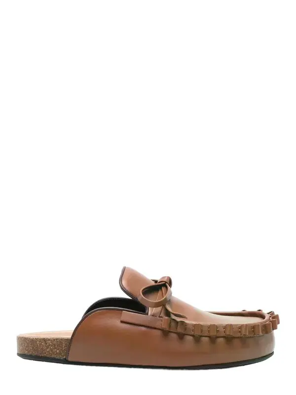 JW Anderson Bow-detail Slippers - Brown