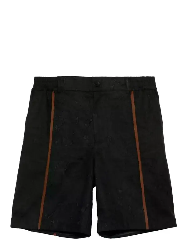 FENG CHEN WANG Stripe-detail Shorts - Black